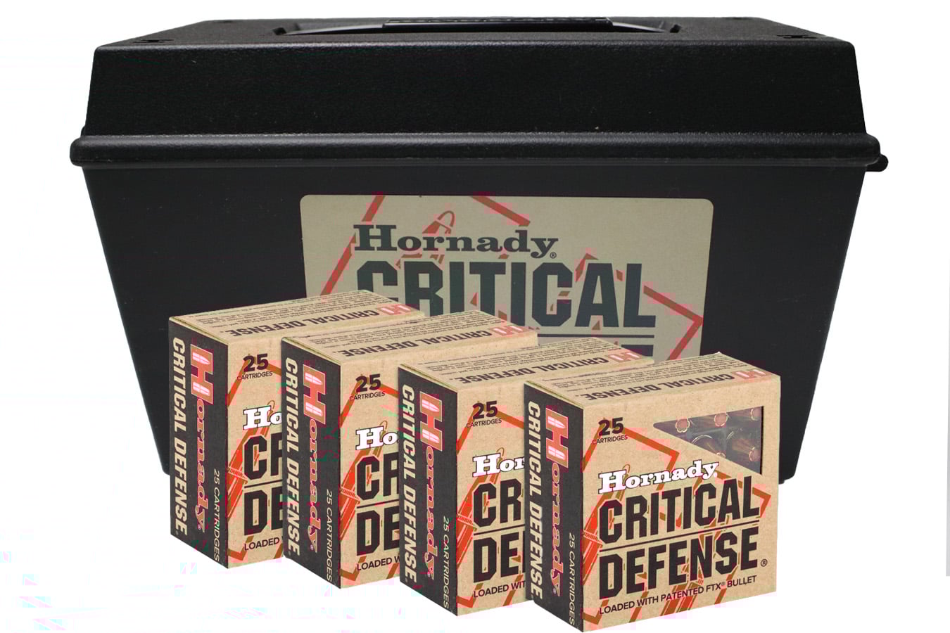 Shop Hornady 9mm 115gr FTX Critical Defense 100 Rounds in Ammo Can for ...