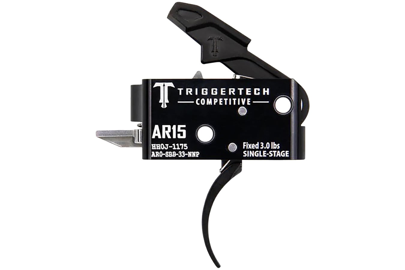 Triggertech Competitive Pro Curved Single-Stage 3 lbs Fixed for AR-15 ...