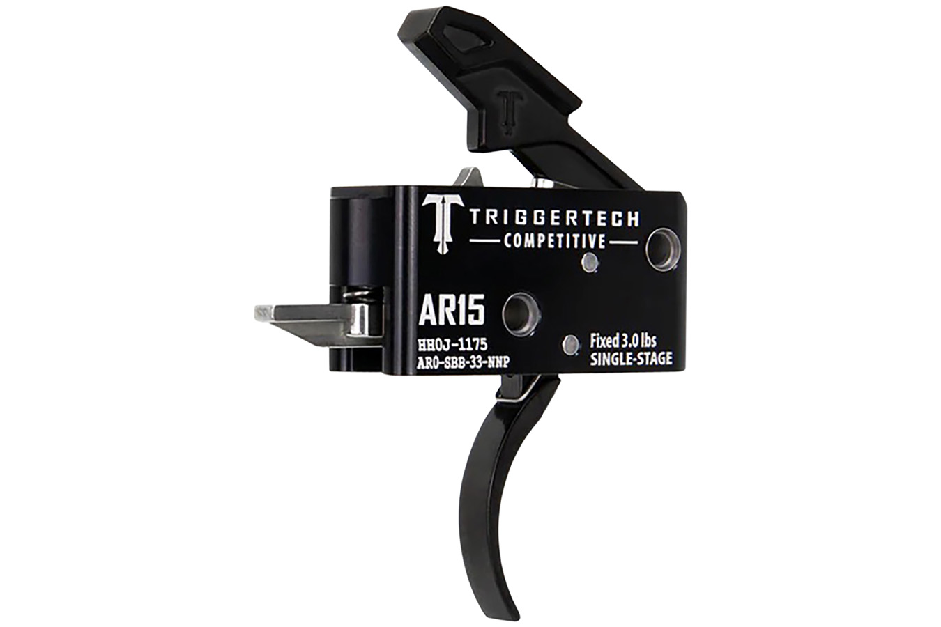 Triggertech Competitive Pro Curved Single-Stage 3 lbs Fixed for AR-15 ...