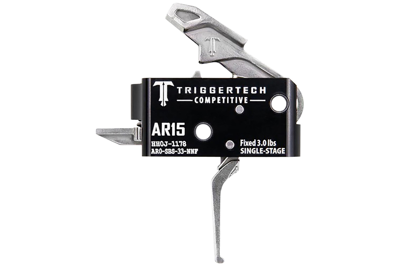 Triggertech Competitive Stainless Flat Single-Stage 3 lbs Fixed for AR ...