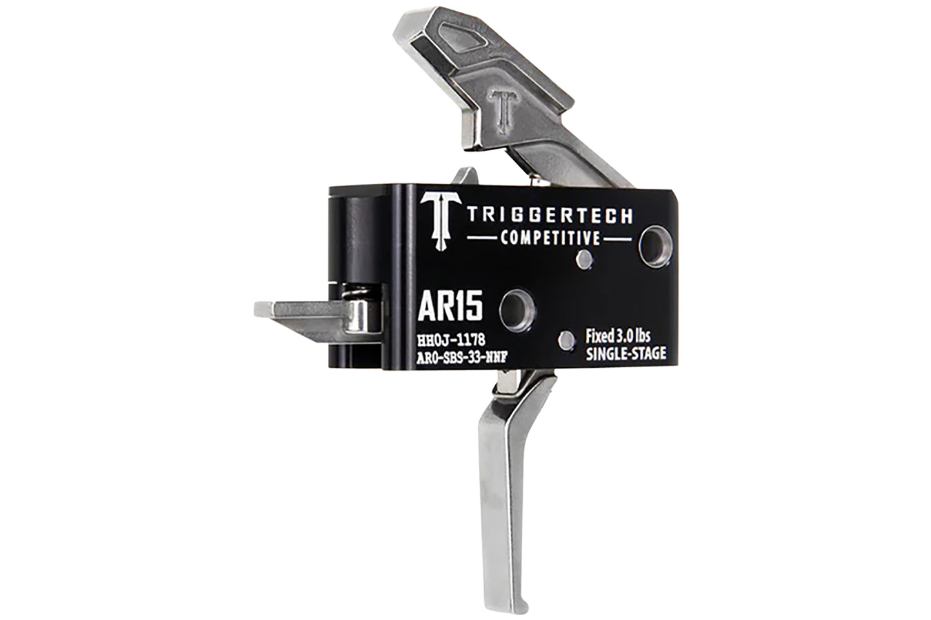 Triggertech Competitive Stainless Flat Single-Stage 3 lbs Fixed for AR ...