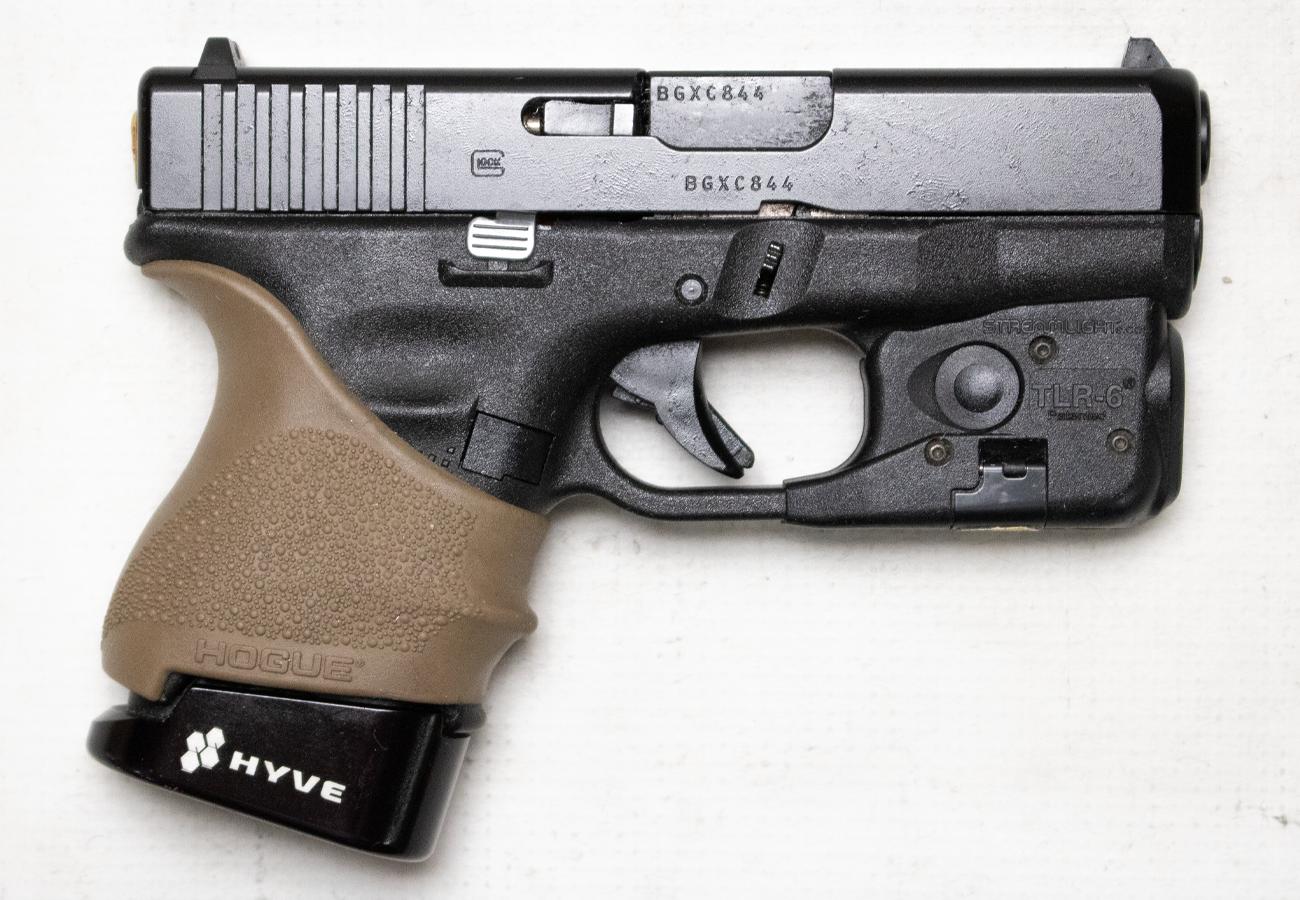 Glock 26 Gen5 9mm Police Trade-In Semi-Auto Pistol with Hogue Grip ...