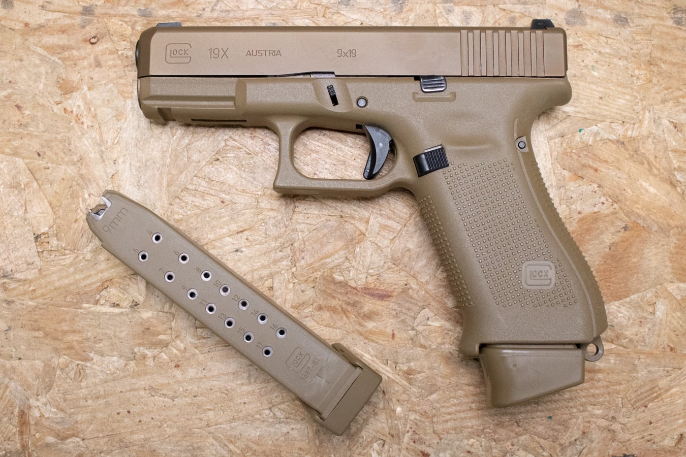 Glock 19X 9mm Police Trade-In Pistol with Bronze Slide and FDE Frame ...
