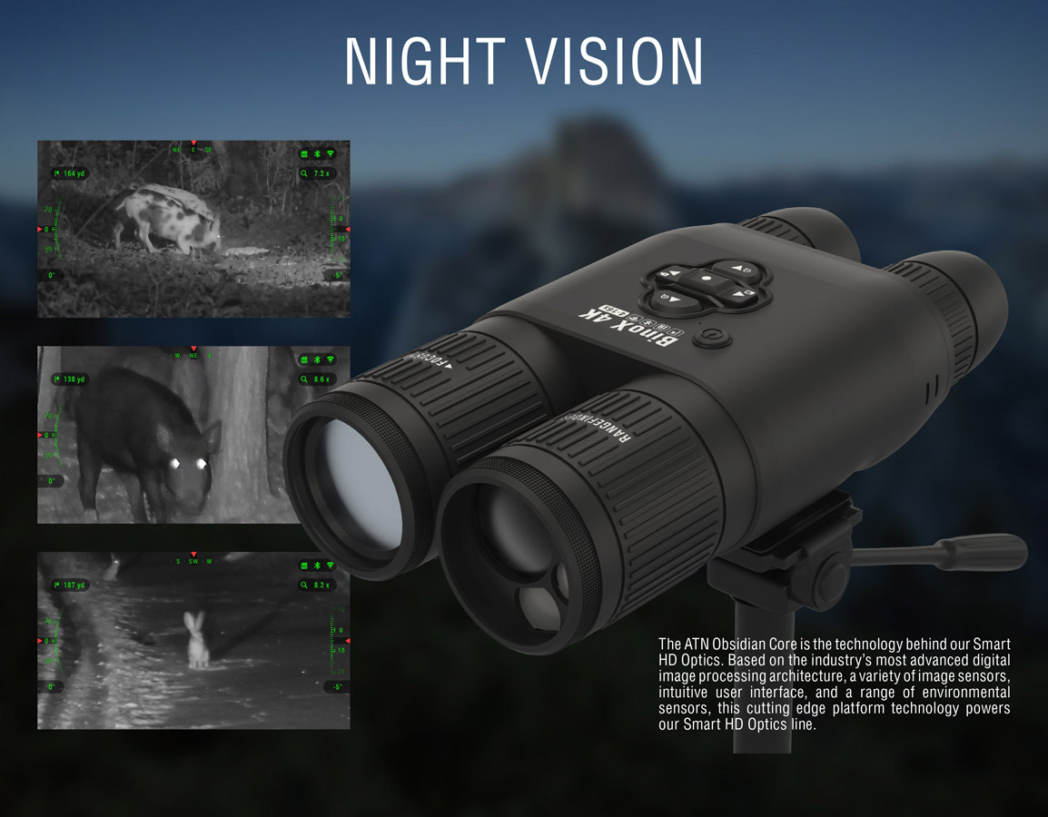 ATN BinoX 4x-16x Smart Day/Night 4K Resolution Binoculars with Laser ...