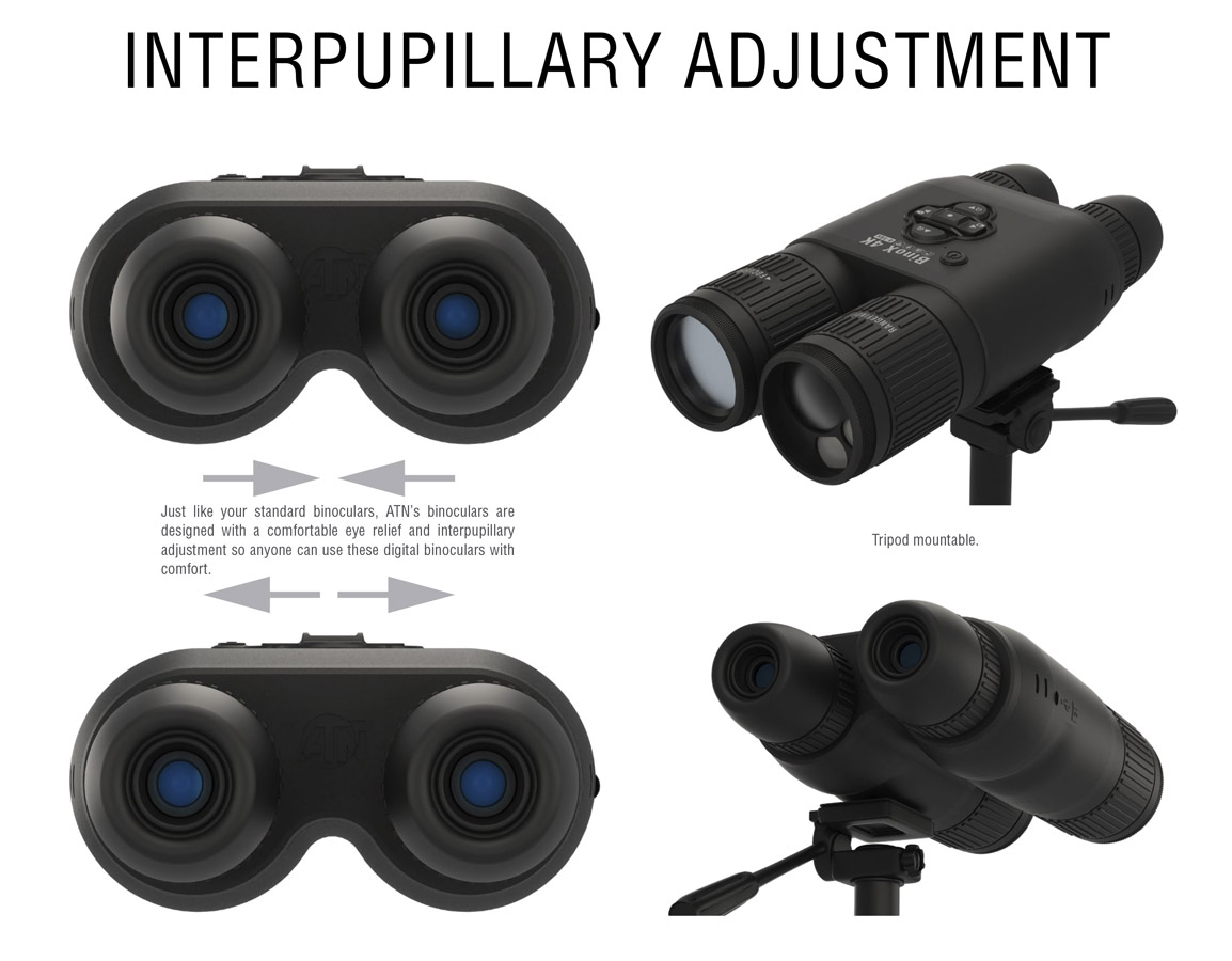 ATN BinoX 4x-16x Smart Day/Night 4K Resolution Binoculars with Laser ...