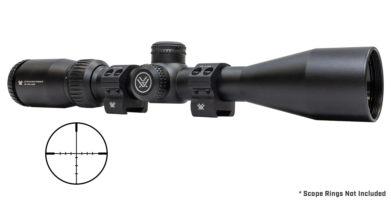 Vortex Crossfire II 3 9x40mm Riflescope W Dead Hold BDC Reticle And Vortex Crossfire II 3 9x40mm Riflescope W Dead Hold BDC Reticle And