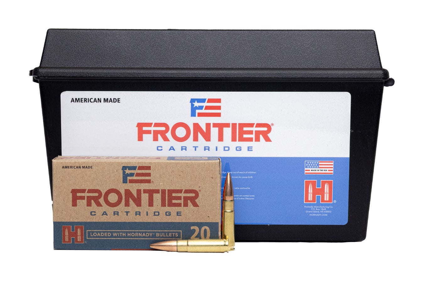 Hornady FR450 Frontier 300 Blackout 125 GR FMJ 100 Rounds in Ammo Can ...