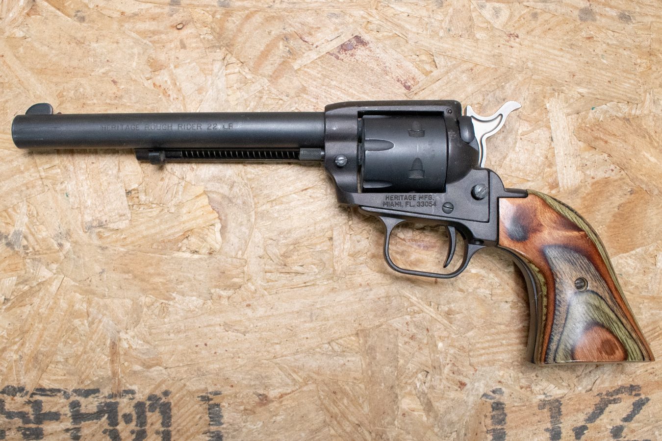 Heritage Rough Rider .22LR Police Trade-In Revolver with Laminate Wood ...