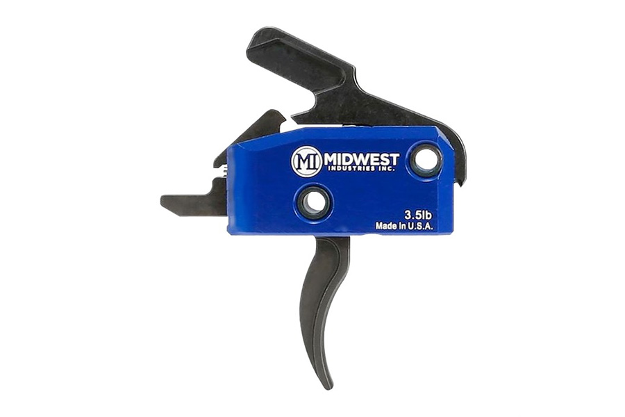 Midwest Industries 3.5lbs AR-15 Enhanced Trigger Drop-In Curved Single ...