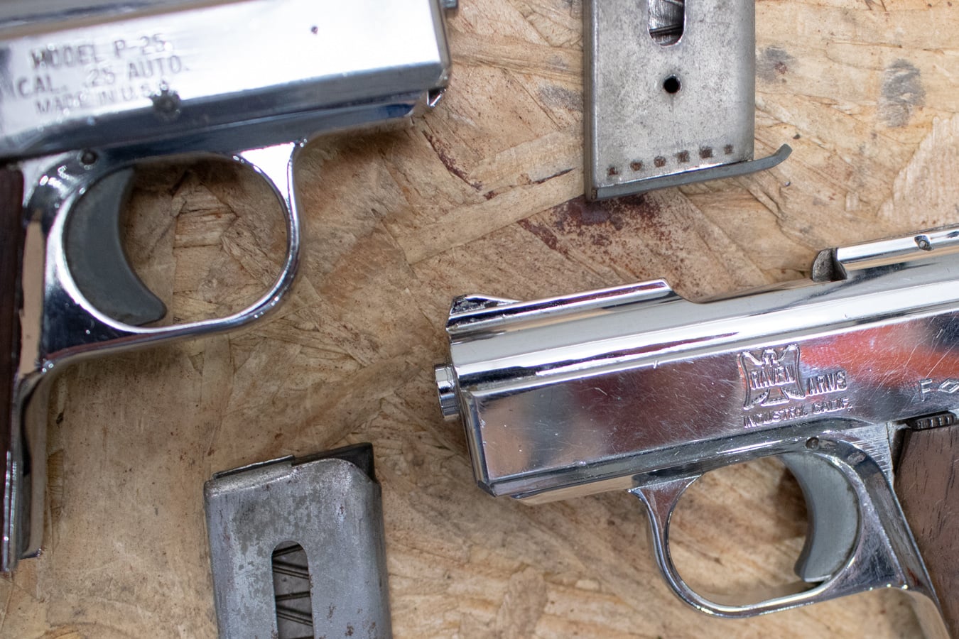 Raven Arms P-25 25ACP Police Trade-In Pistols with Wood Grips ...