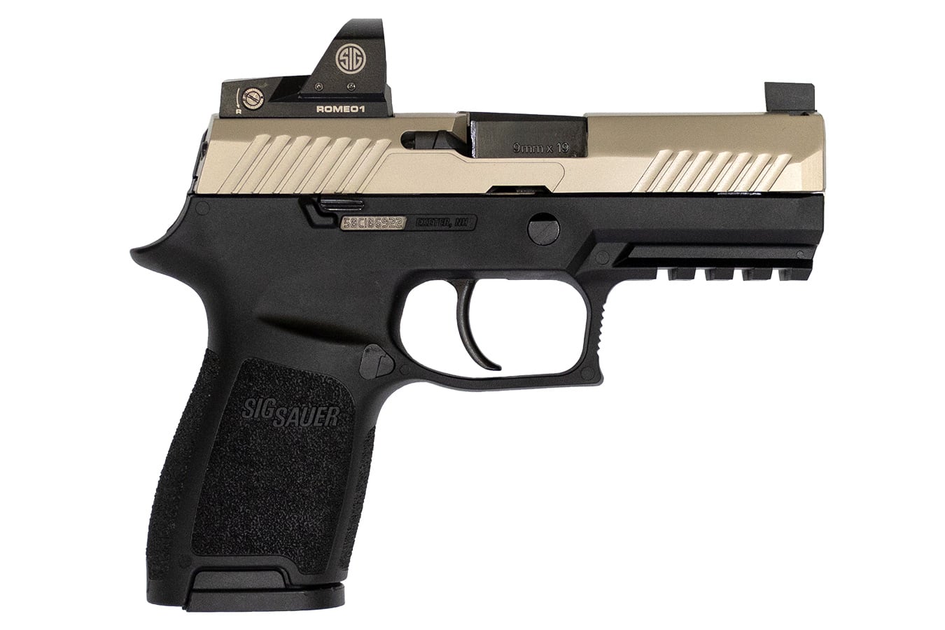 Sig Sauer P320 Compact Two-Tone RX 9mm Pistol with ROMEO1 Reflex Sight ...
