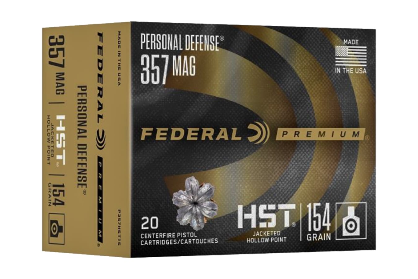 Federal P357HST1S 357 Mag 154 gr HST JHP Personal Defense 20/Box ...