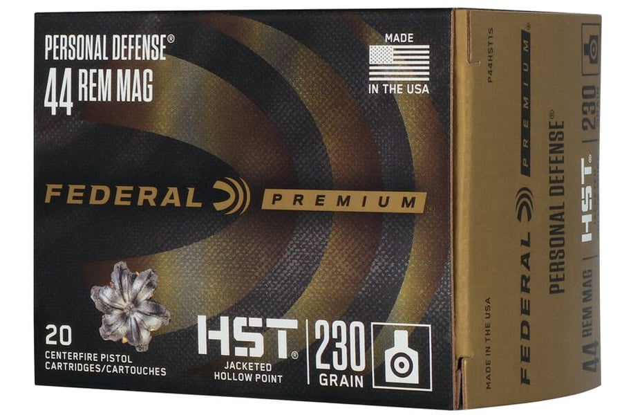 Federal P44HST1S 44 Rem Mag 230 gr JHP Personal Defense HST 20/Box ...