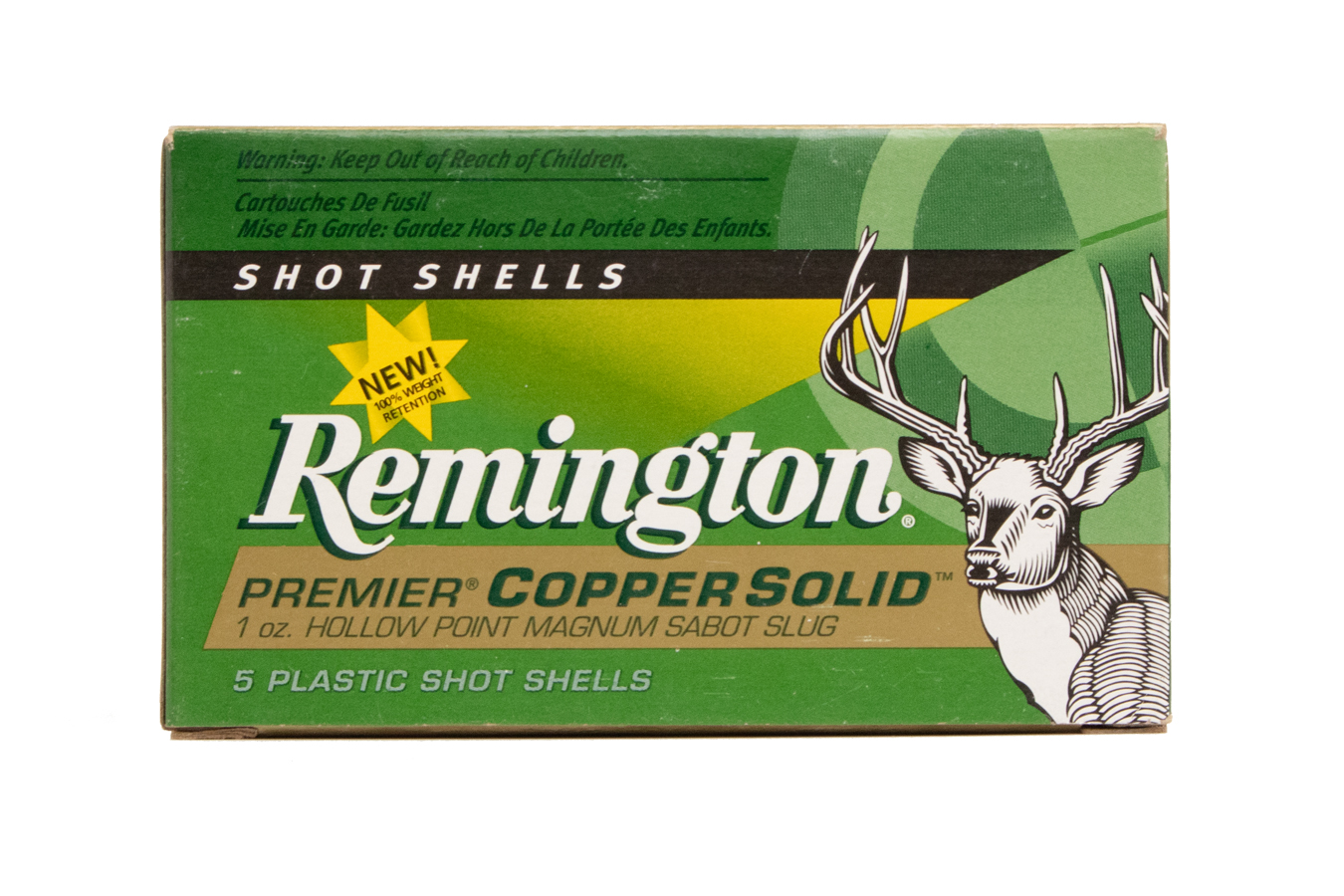 Remington PR12CS 12 Gauge 2 3/4 Inch 1oz Premier Copper Solid HP Magnum ...