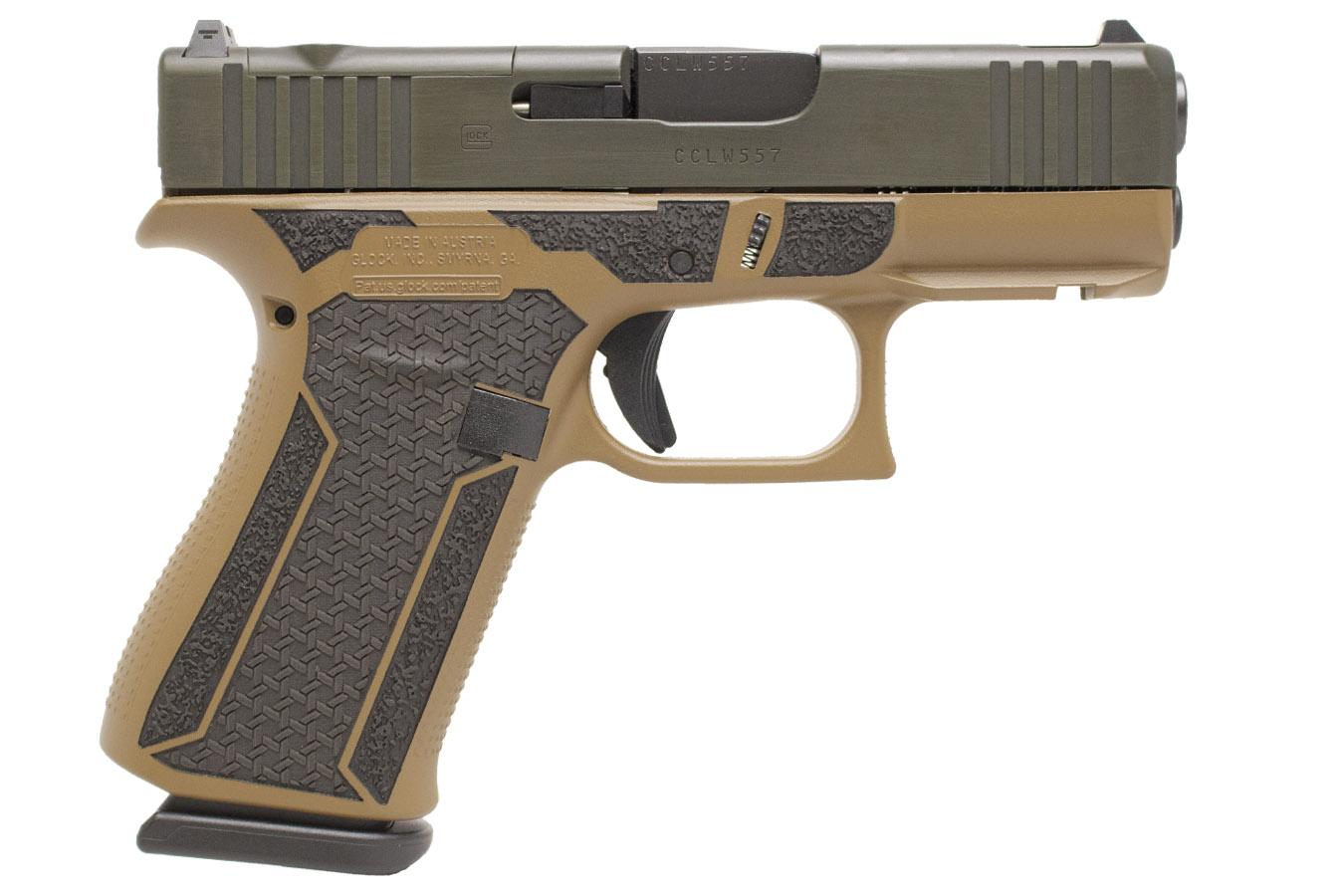 Glock 43X MOS 9mm Shark Coast Customs Happy Little Trees Edition Pistol ...