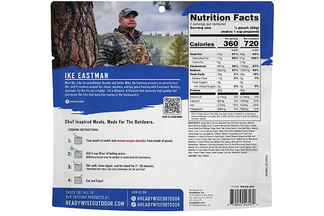 Readywise Outdoor Pro Freeze Dried Beef Stroganoff with Mushroom Cream ...