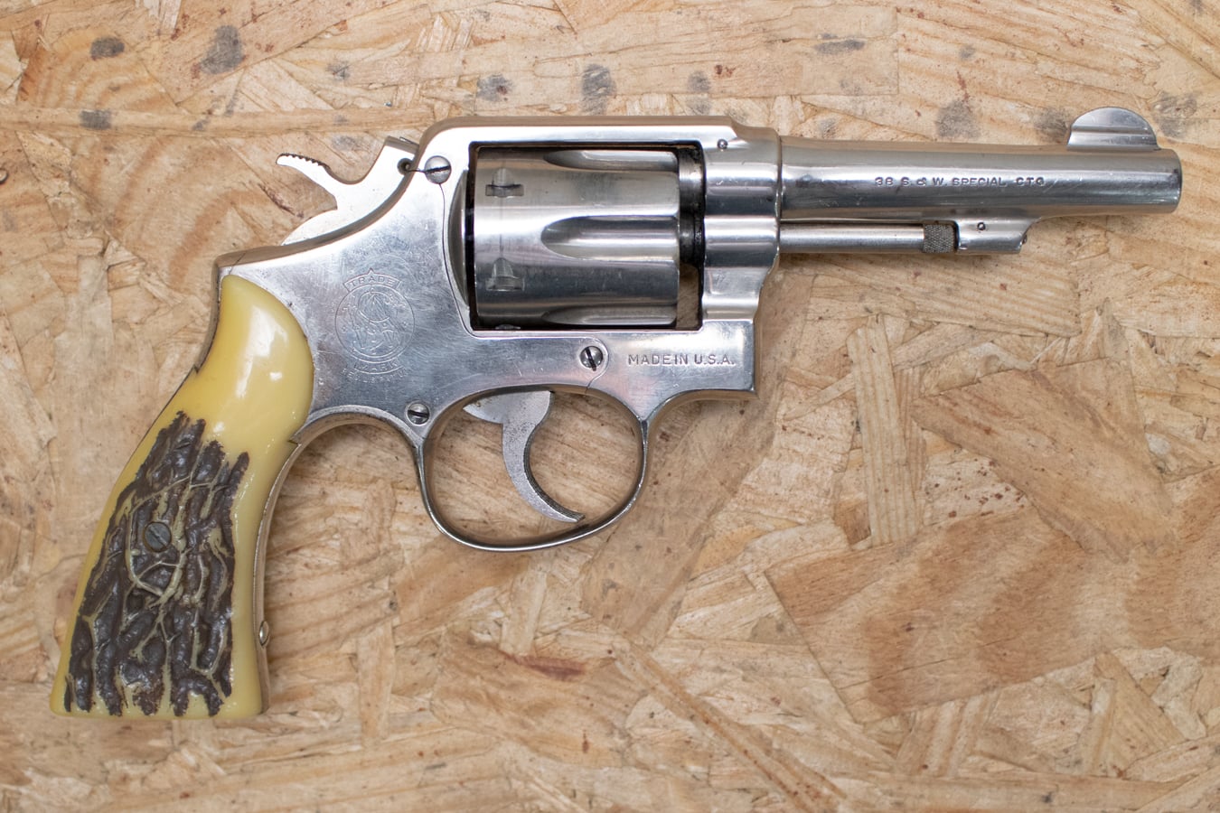 Smith & Wesson 38 Special Police Trade-In Revolver with Nickel Finish ...