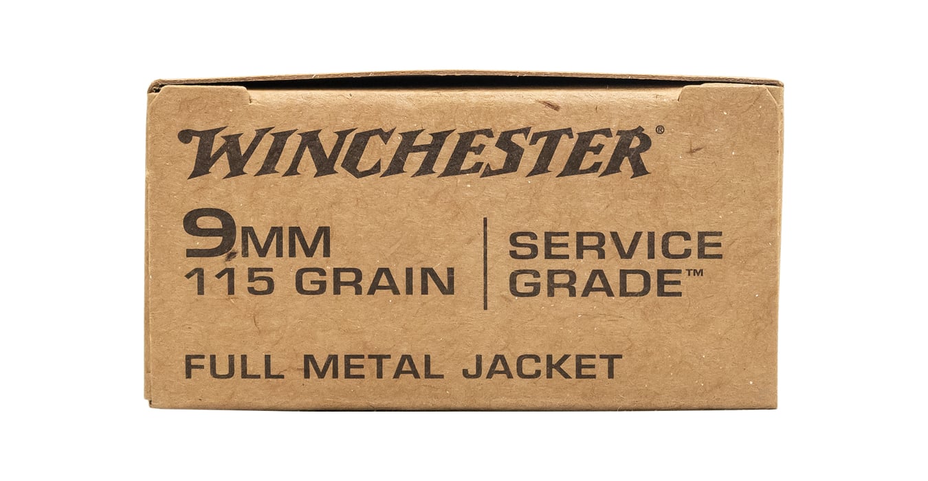 Winchester SG9W 9mm Luger 115 gr FMJ Service Grade 50/Box | Sportsman's ...