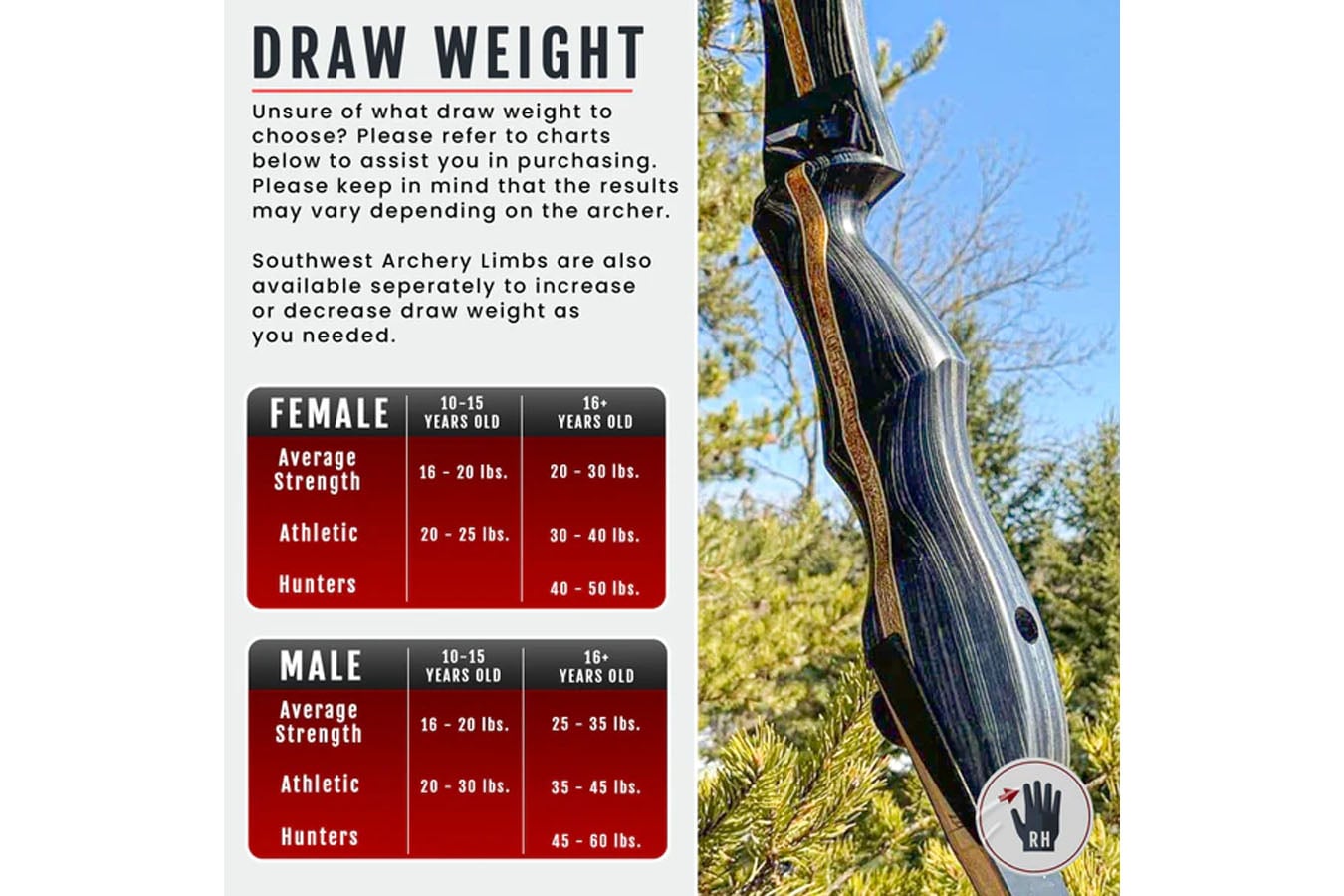 Southwest Archery 64` Ghost Takedown Longbow - 50 LB Draw | Sportsman's ...