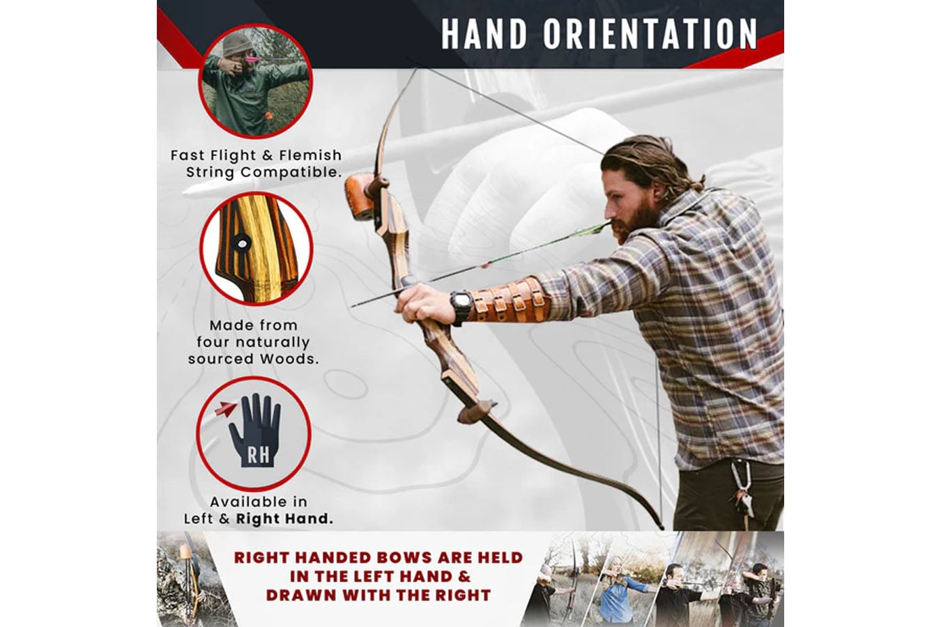 Southwest Archery 62` Tigershark Pro Takedown Recurve Bow - 40 LB Draw ...