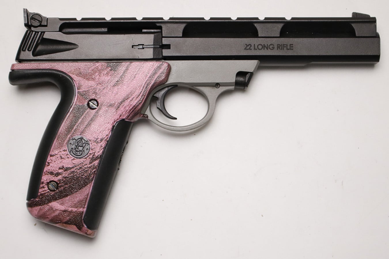 Smith & Wesson 22A-1 22LR Police Trade-In Pistol with Pink Camo Grips ...