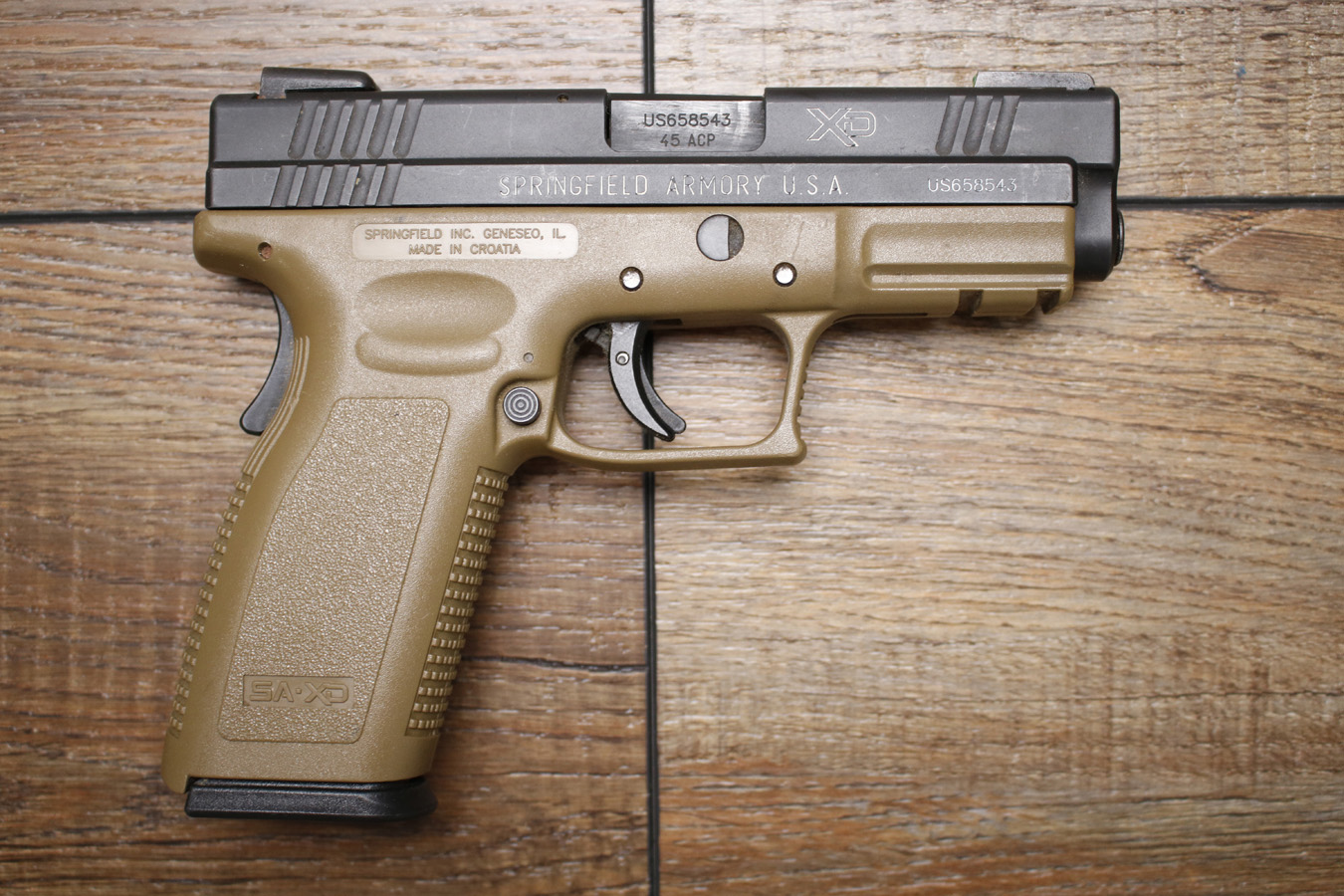 Springfield XD-45 45 ACP Police Trade-In Pistol with FDE Frame ...