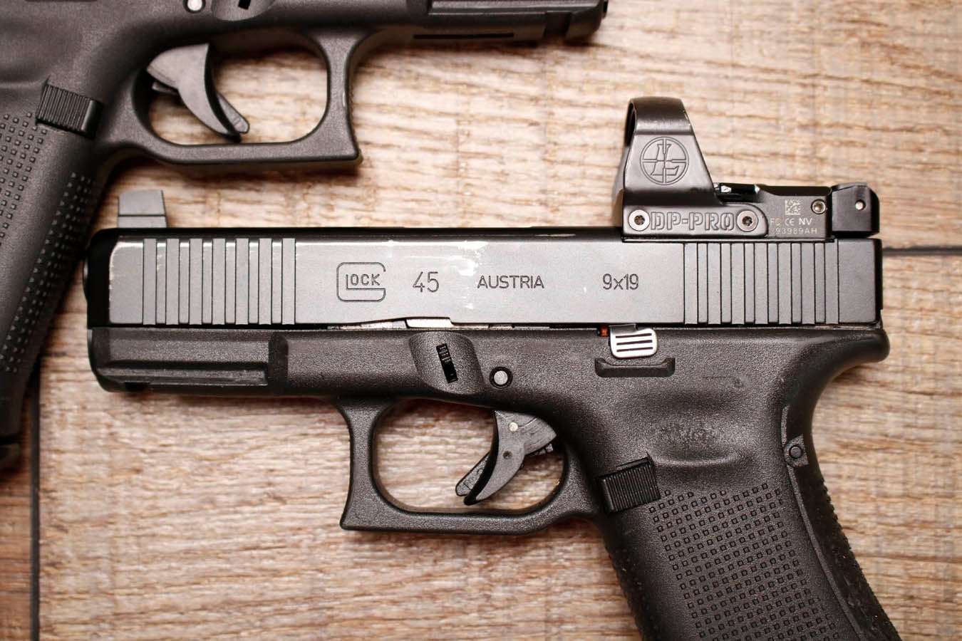Glock 45 9mm Police Trade-In Pistol with Night Sights and Leupold Delta ...