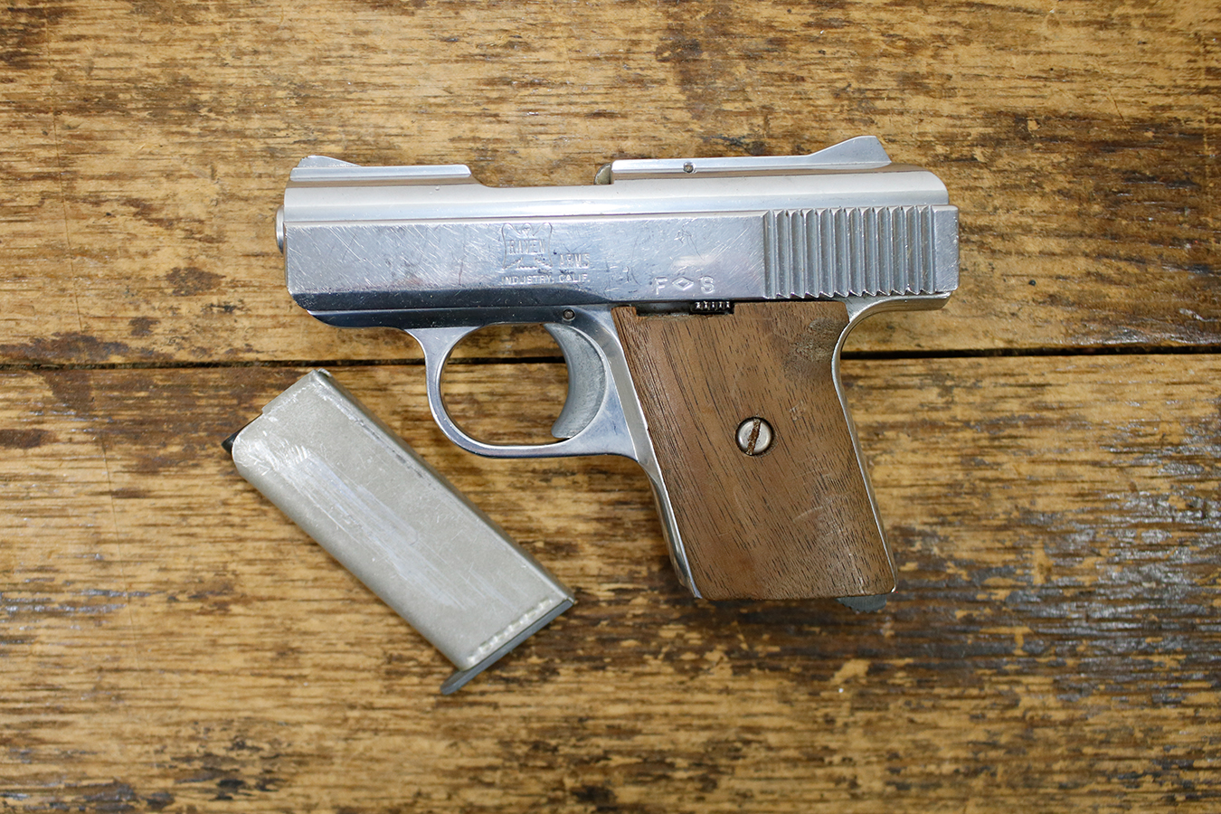 Raven Arms MP-25 25 Auto Police Trade-In Pistol with Wood Grips ...